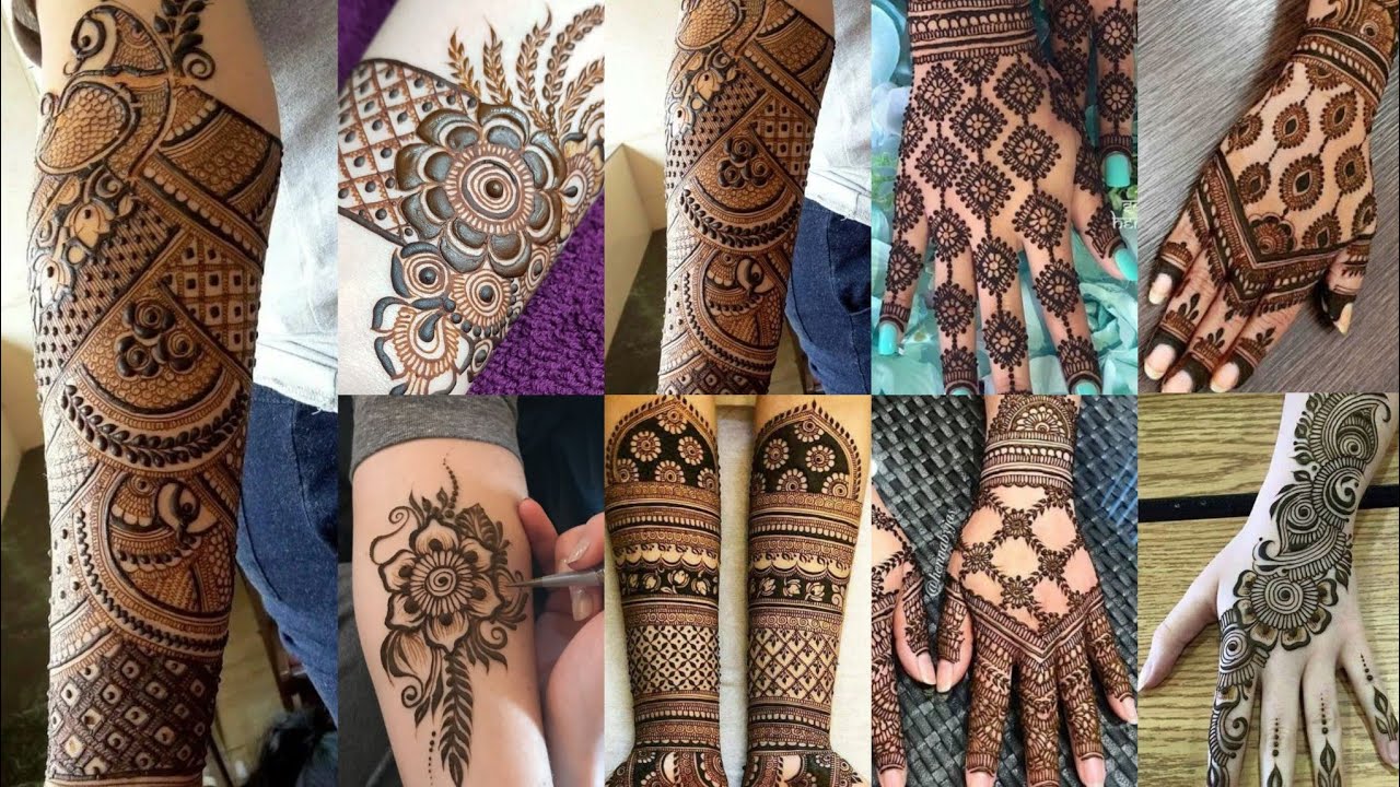 Wedding simple dulhan Mehndi henna designs||full back hand Mandi design ...