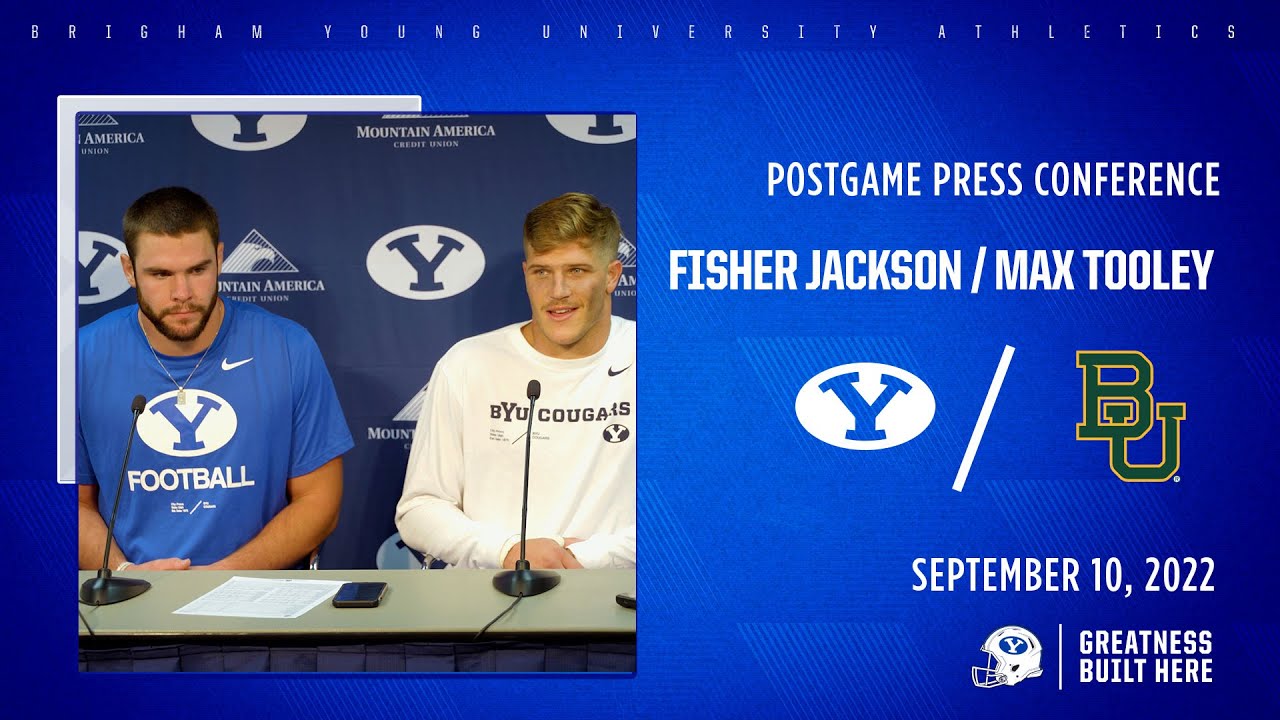 BYU Football | Post Game Press Conference | Baylor | Fisher Jackson and ...