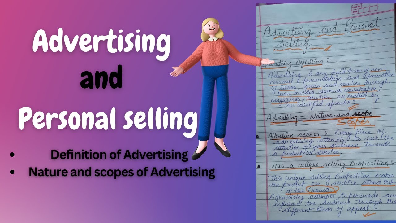 Definition of Advertising | Nature & Scopes of advertising | 12th, B ...
