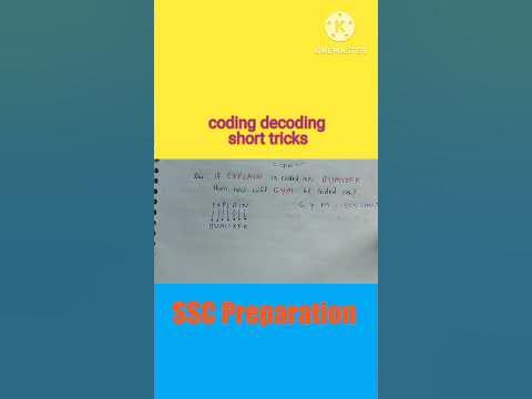 coding decoding reasoning basic concepts and short tricks || ssc cgl reasoning#ssc#reasoning# ...