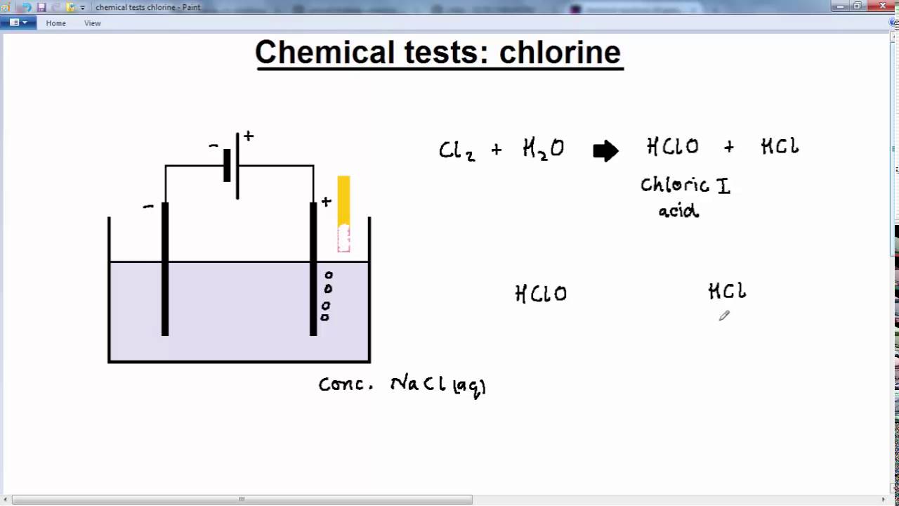 GCSE CHEMISTRY - CHEMICAL TESTS - LESSON 10 - test for chlorine - YouTube