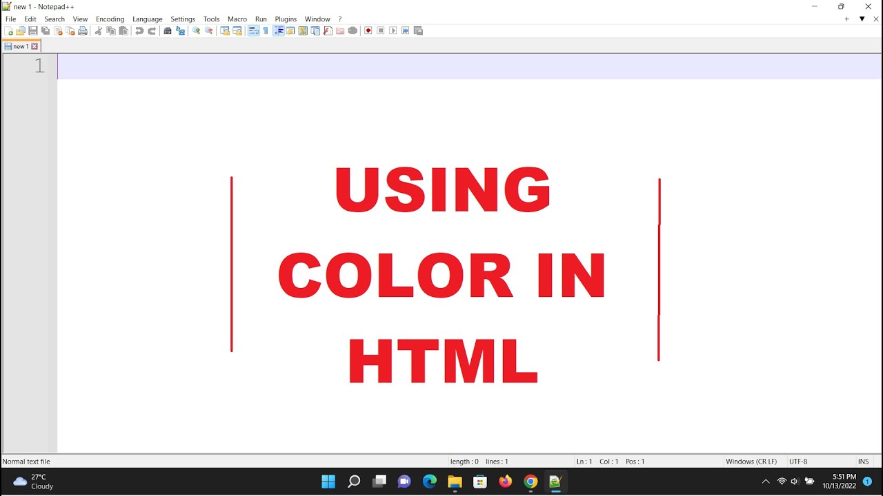 how to use color in html | Bot Code - YouTube