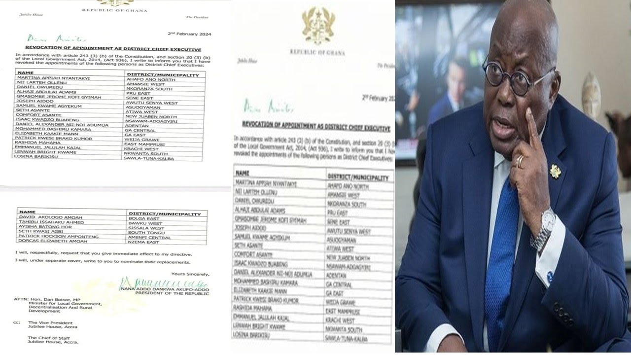 BREAK! Angry Nana Addo Sacks 24 Appointees; Full Details - YouTube