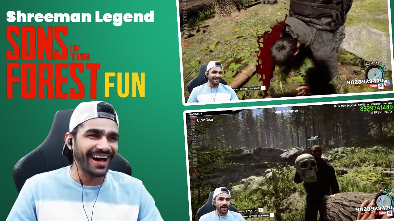 Shreeman Legend Sons of the Forest Day 1 Part 1 - YouTube