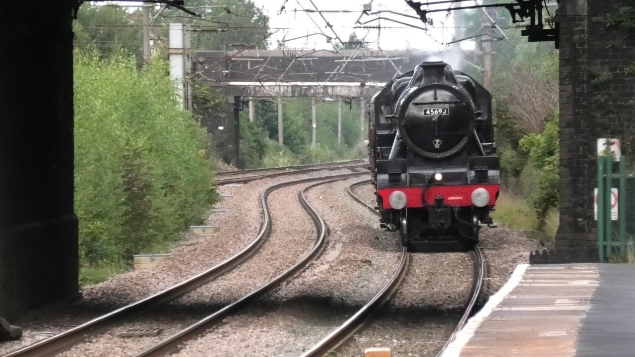 LMS 45690 makes up for lost time (22 Aug 2023) - YouTube