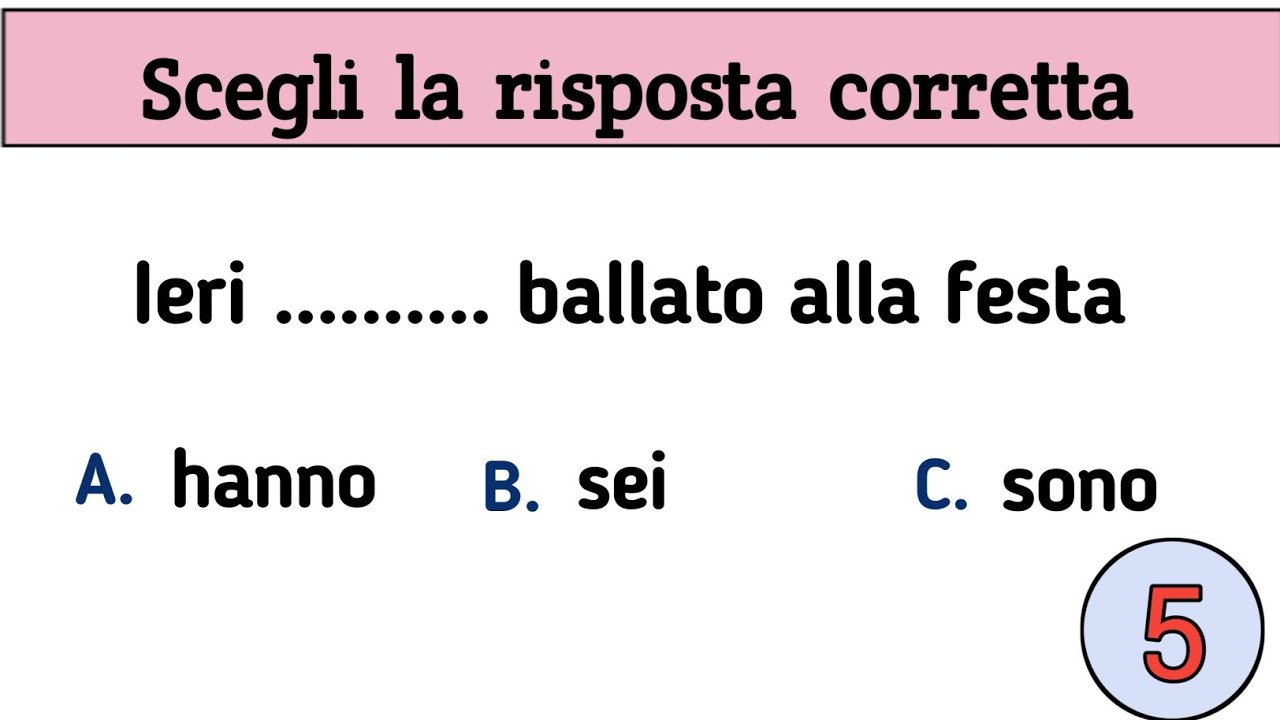 Italian quiz #222/ level A1/Italiano per stranieri - YouTube