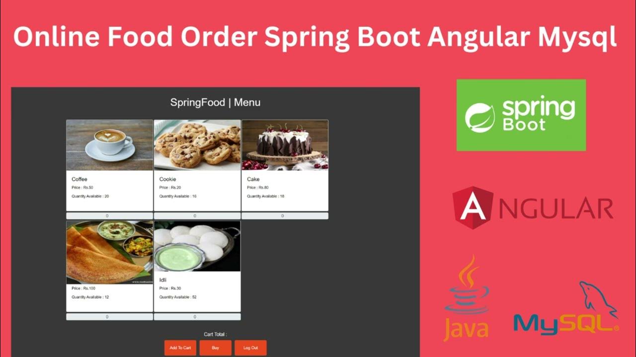 Online Food Order Spring Boot Angular Mysql Project with Source Code - YouTube