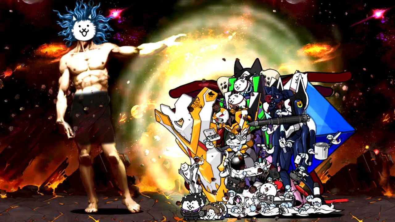 The Battle Cats - Evangelion Ubers VS Cat God - YouTube