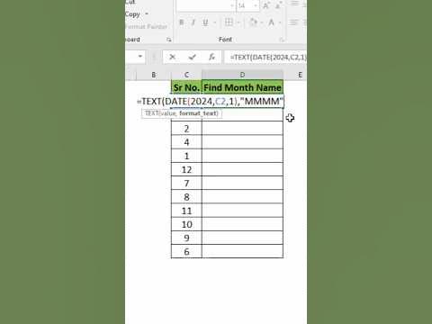 Don't Miss | Convert Month Numbers into Month Name | @excel.wallah #shortvideo #shorts #viral 💯👍 ...