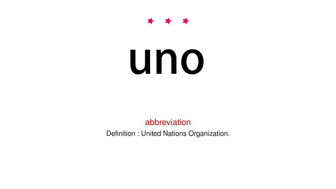 How to pronounce uno - Vocab Today - YouTube