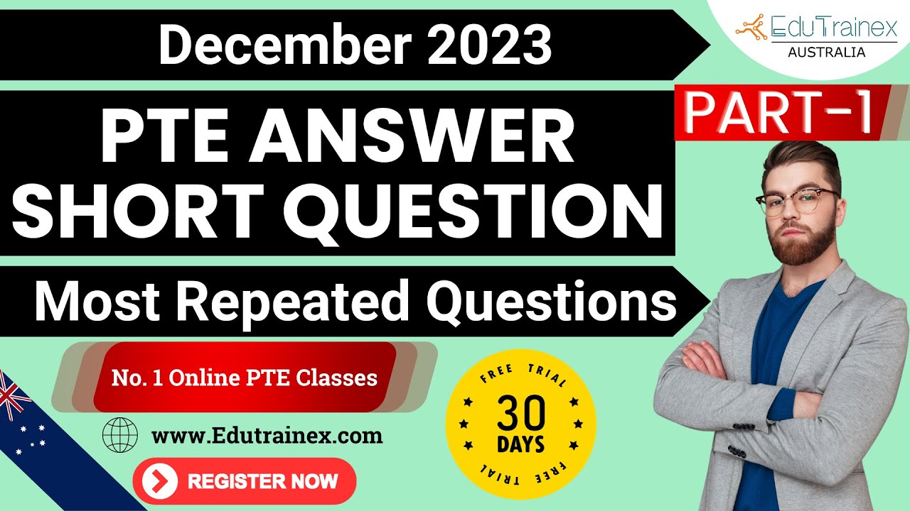 PTE Answer Short Question - December 2023 - 50 Most Repeated Questions ...