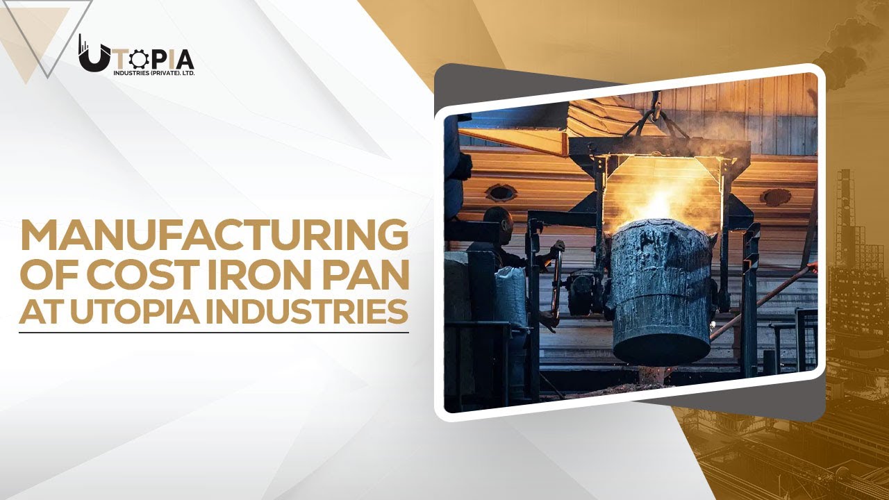 The process of making CAST IRON cookware at Utopia Industries - YouTube