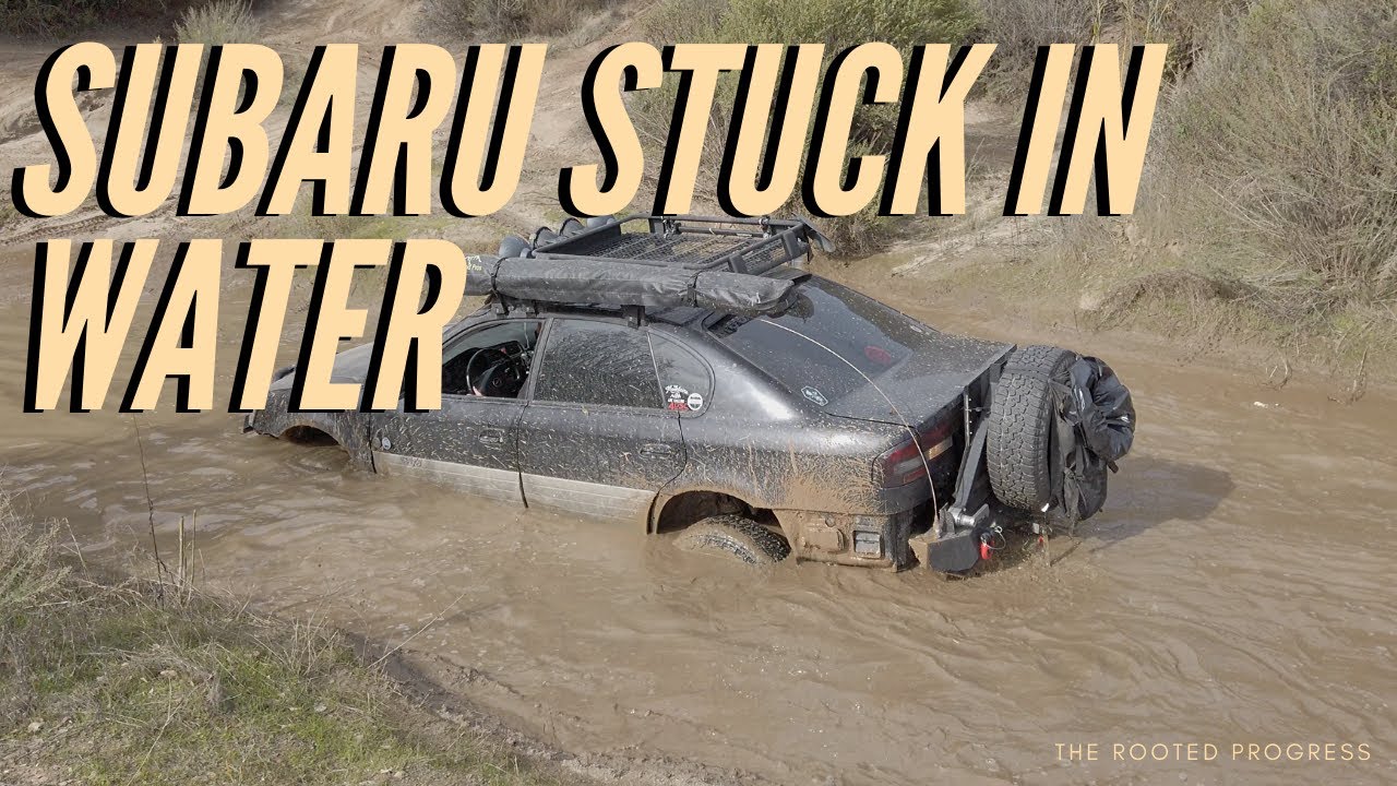 Subaru Crosstrek Recovers Stuck Subaru Outback Sedan | Water Damaged ...