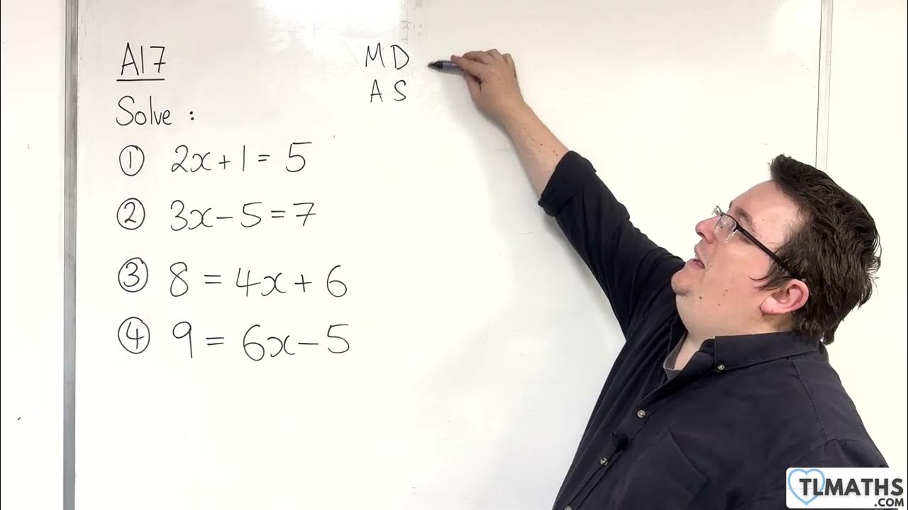 GCSE Maths: A17-08 Solving Equations of the form ax+b=c - YouTube