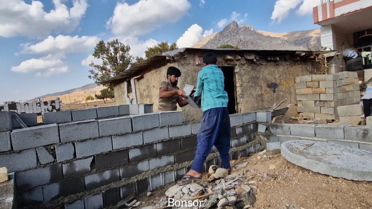 Building a house: Mohammad continues to build a house with great ...