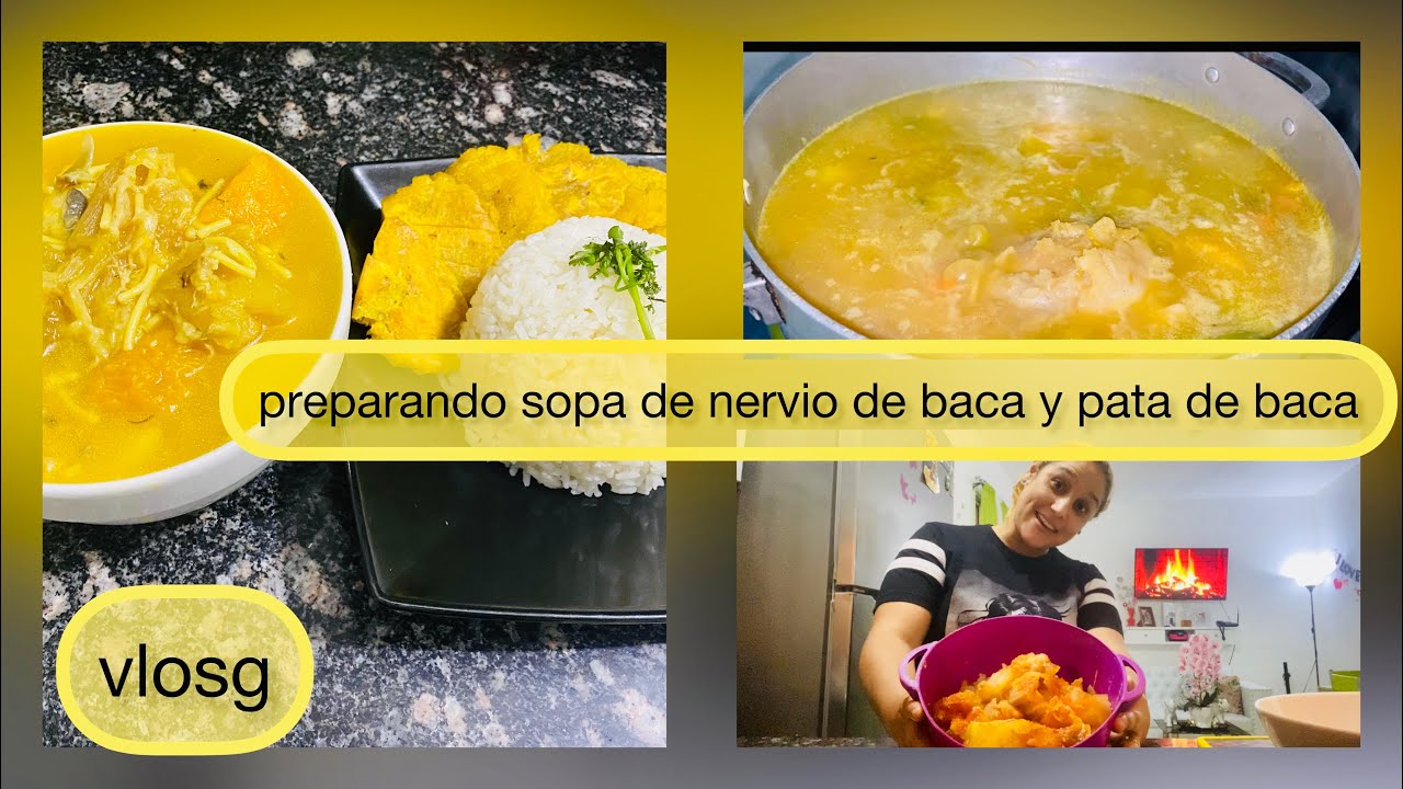 🚨sopa Dominicana 🇩🇴de nervios de vaca “y pata de vaca - YouTube