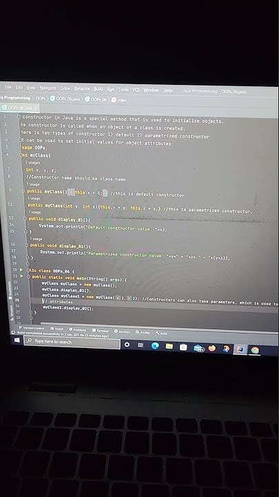 Default Constructor And Parameterized Constructor In Java Coding Javaprogramming Java Youtube