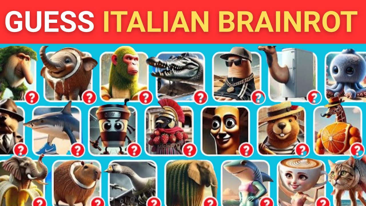 Guess Italian Brainrot Animals | Famous Brainrot Memes 🧠🐘🦈💫 - YouTube