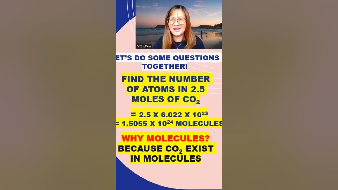 How to calculate the number of particles in carbon dioxide gas and ...