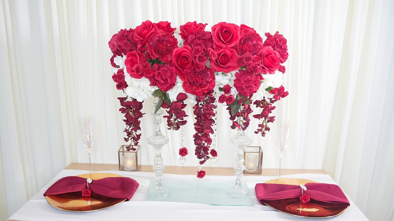 DIY Dollar Tree Intimate Crystal Tower Centerpiece Easy How To - YouTube