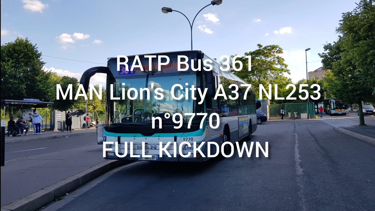 RATP: Bus 361 MAN Lion's City A37 NL253 EEV n°9770《Voyage Complet》[FULL ...