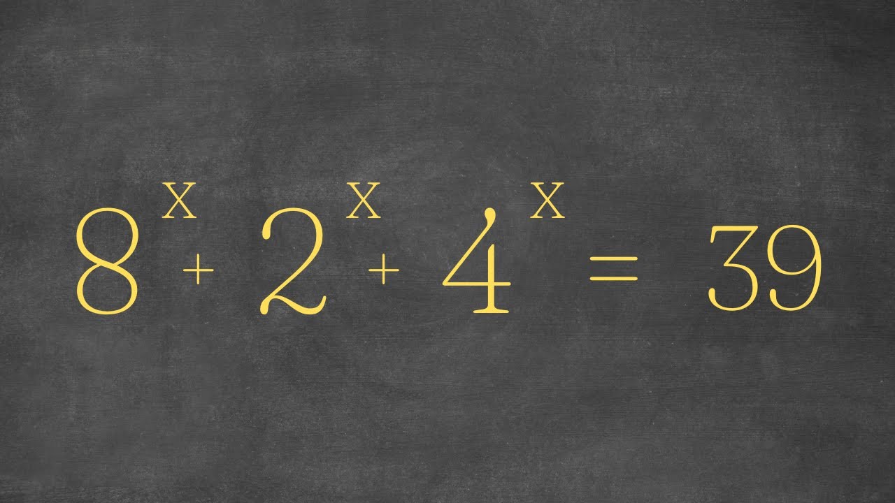 A Simple Problem Thats Not So Simple | A Nice Exponential Equation ...