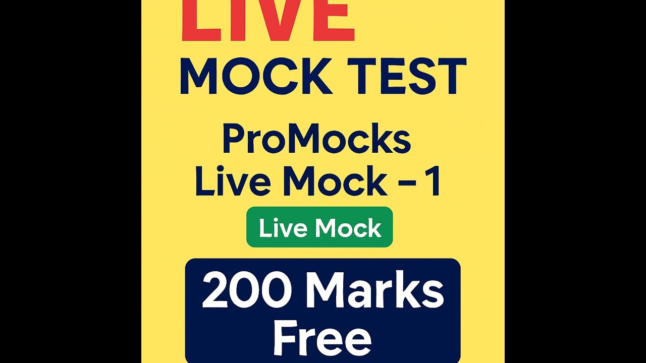 ProMocks Live Mock Test – ThePundits Official | 100 Questions | 200 ...