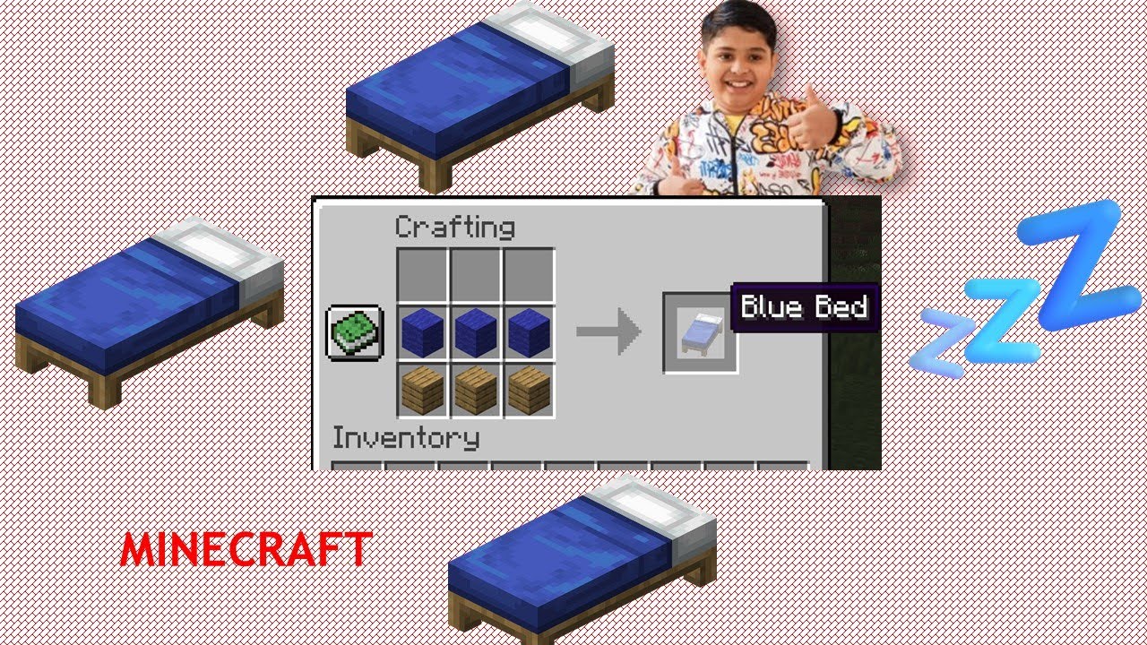 I made a blue bed in Minecraft| Minecraft gameplay |#3 #minecraft# ...