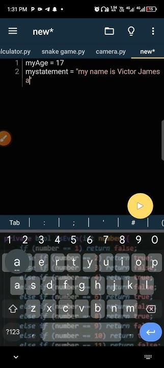 My first python program. - YouTube
