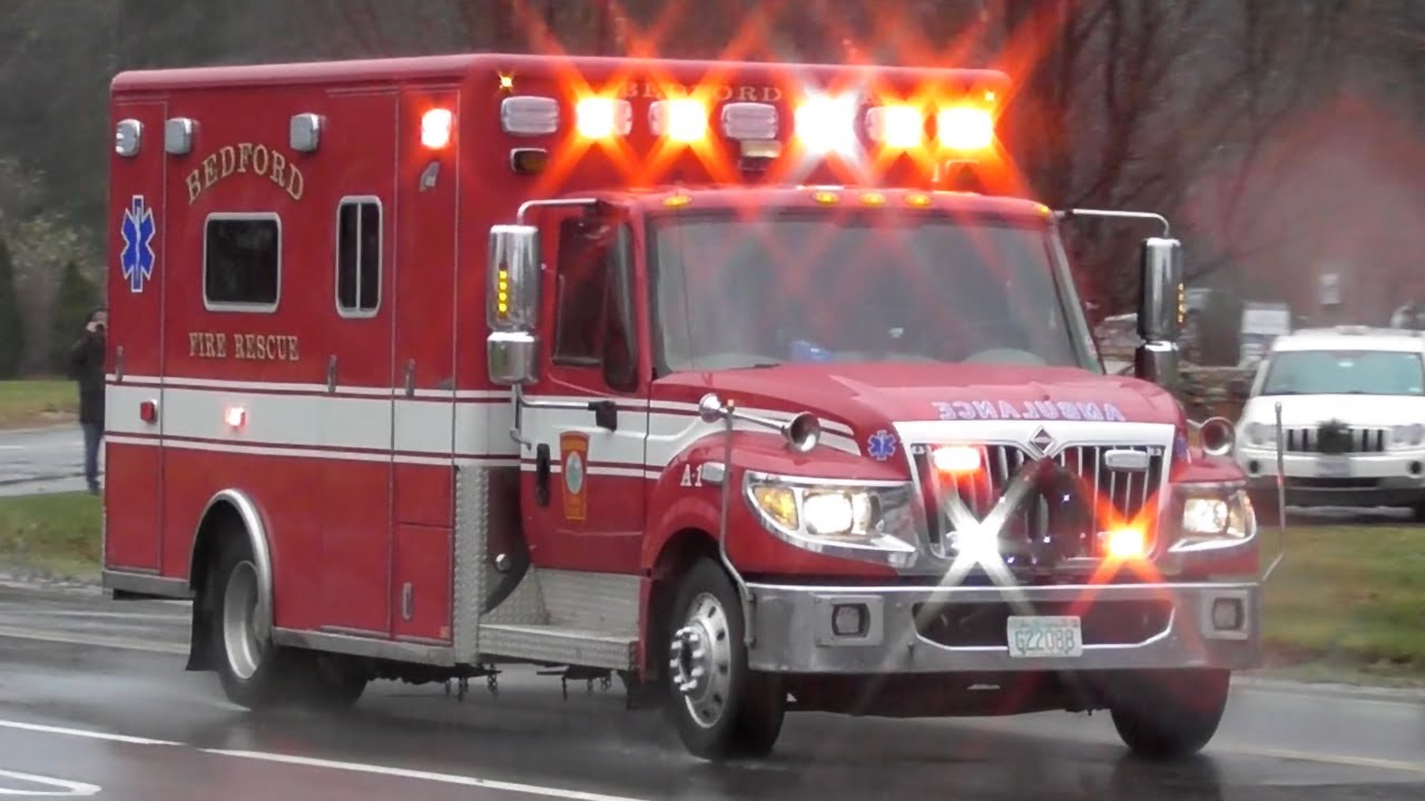 Bedford, NH Fire Department Ambulance 1 Responding - YouTube