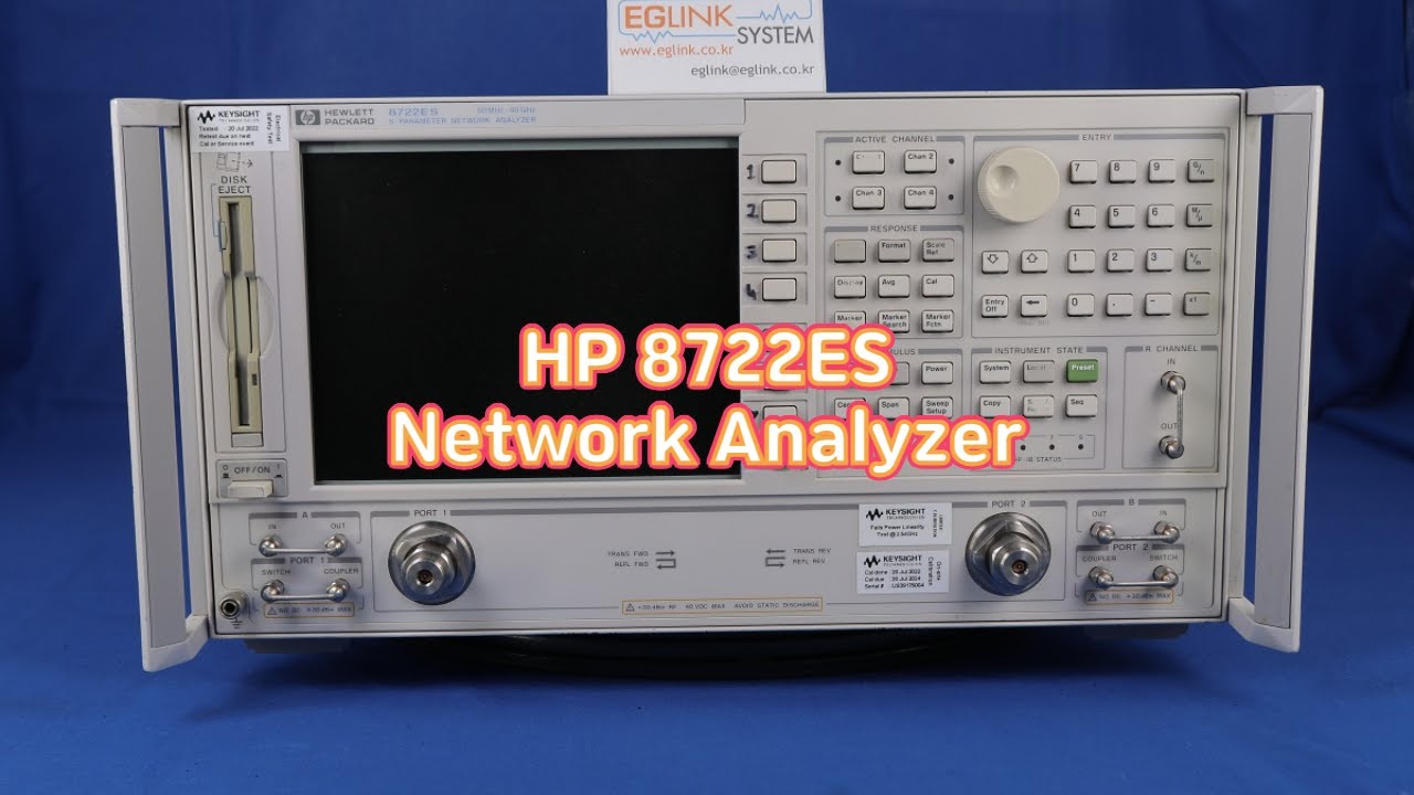 HP Network Analyzer 8722ES - YouTube