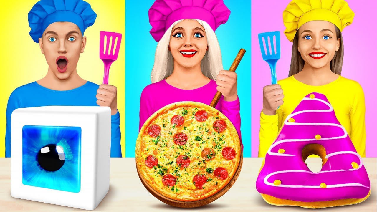 Geometric Shape Food Challenge | Crazy Cooking Challenge by MEGA GAME ...