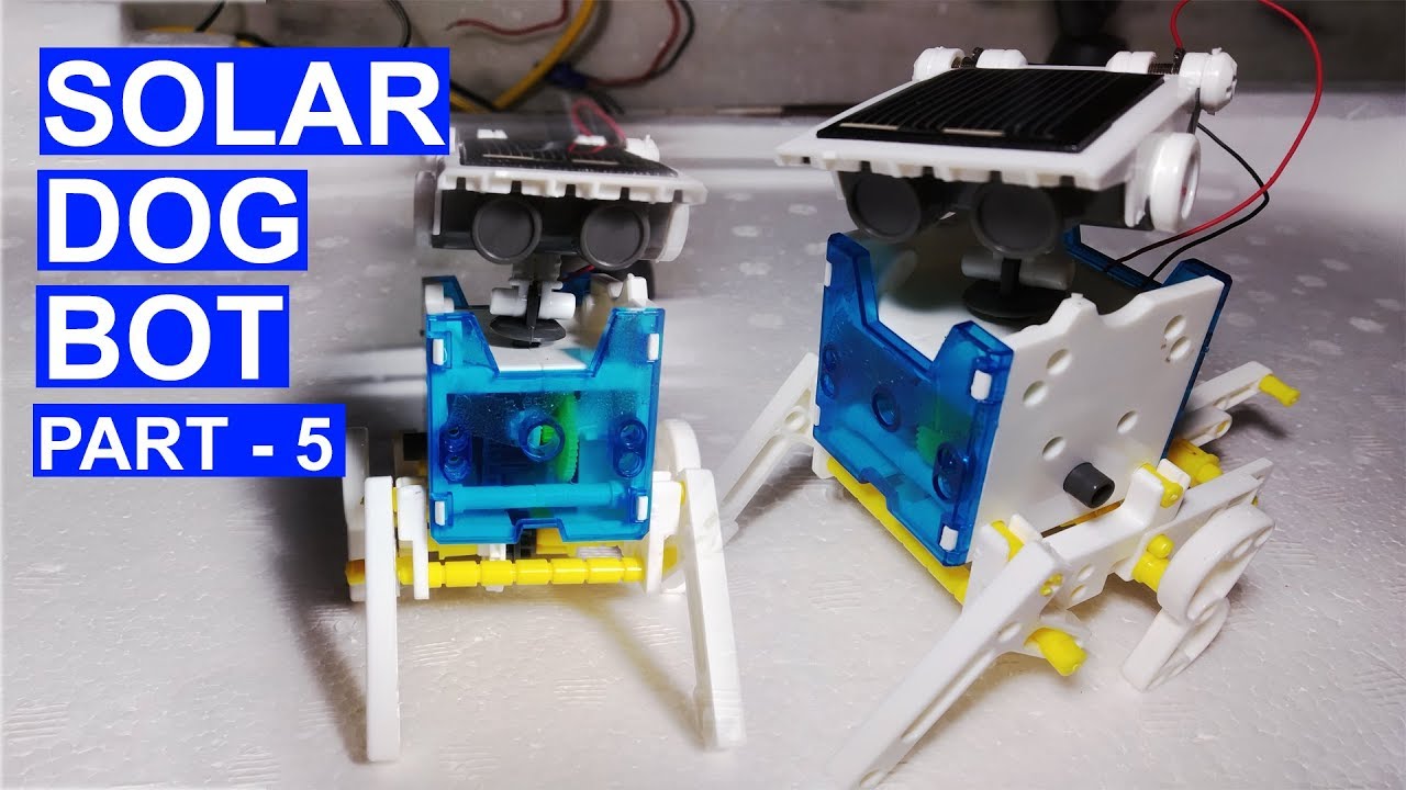 13 in 1 Solar Robot Kits - Dog Bot Module Assembly - Part 5 - YouTube