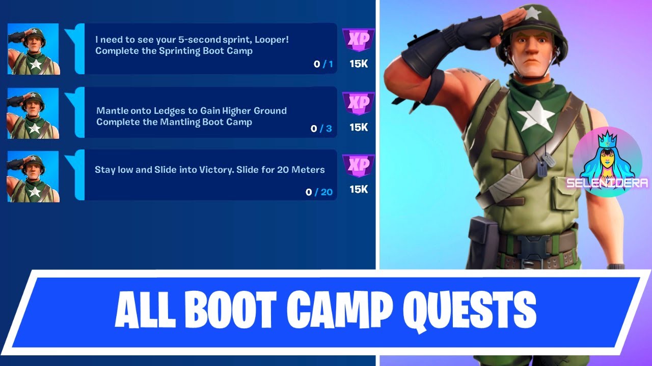 Fortnite All Boot Camp Quests Guide | Recruit Training | Fortnite ...