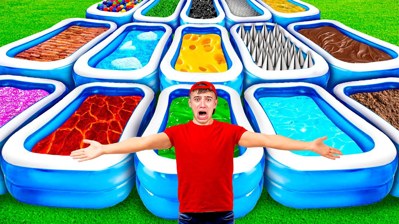 50 PISCINE MISTERIOSE… NON SCEGLIERE LA PISCINA SBAGLIATA SFIDA! - YouTube