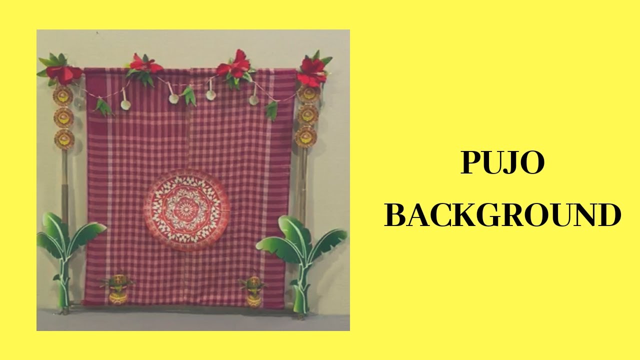STEP 4| Pujo Background DIY decor kit - YouTube