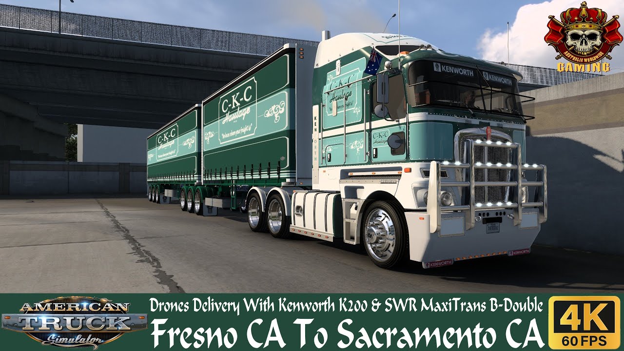 ATS - Drones Delivery - Fresno CA To Sacramento - Kenworth K200 & SWR ...