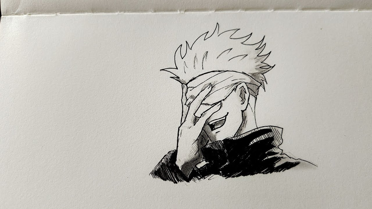 Easy To Draw Gojo Satoru || How to draw anime || Step By Step Drawing ...