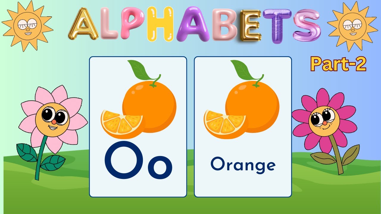 Learn The Alphabets ABCs with Examples Part-2 | Letters - Phonics Song ...