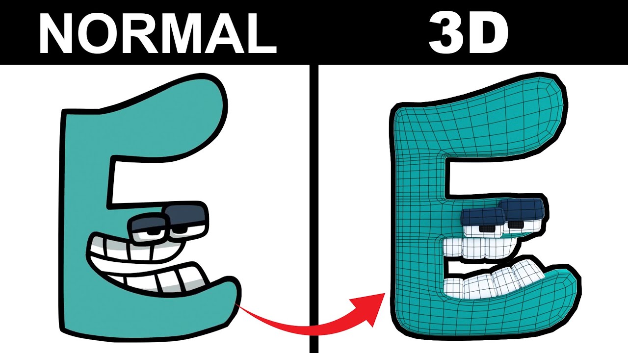 Alphabet Lore 3D (E) - YouTube