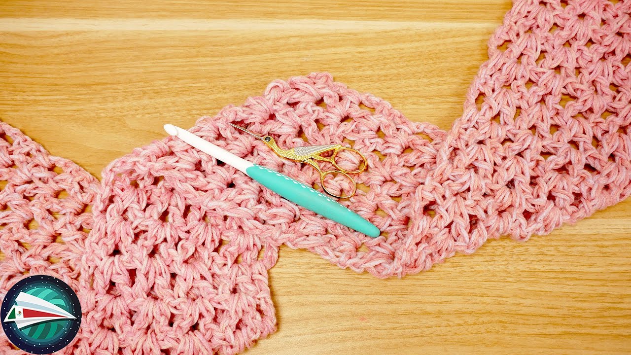 Tejer | Lindo chal para la primavera tejido en punto V | Aprende a tejer - YouTube