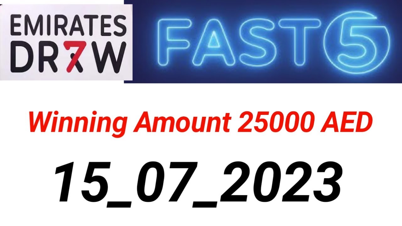 Emirates Lottery Fast-5 Prediction 15-07-2023, - YouTube