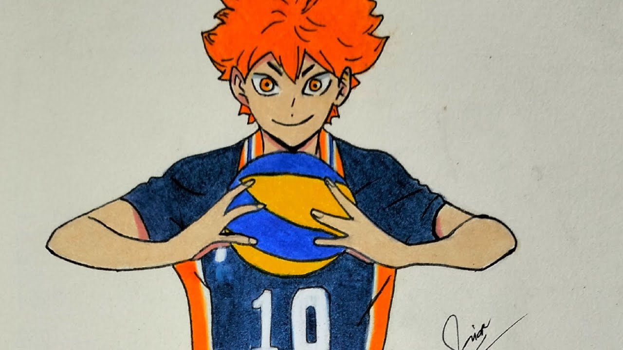 Drawing Hinata Shoyo| Haikyuu |Anime Drawing |Karasuno - YouTube