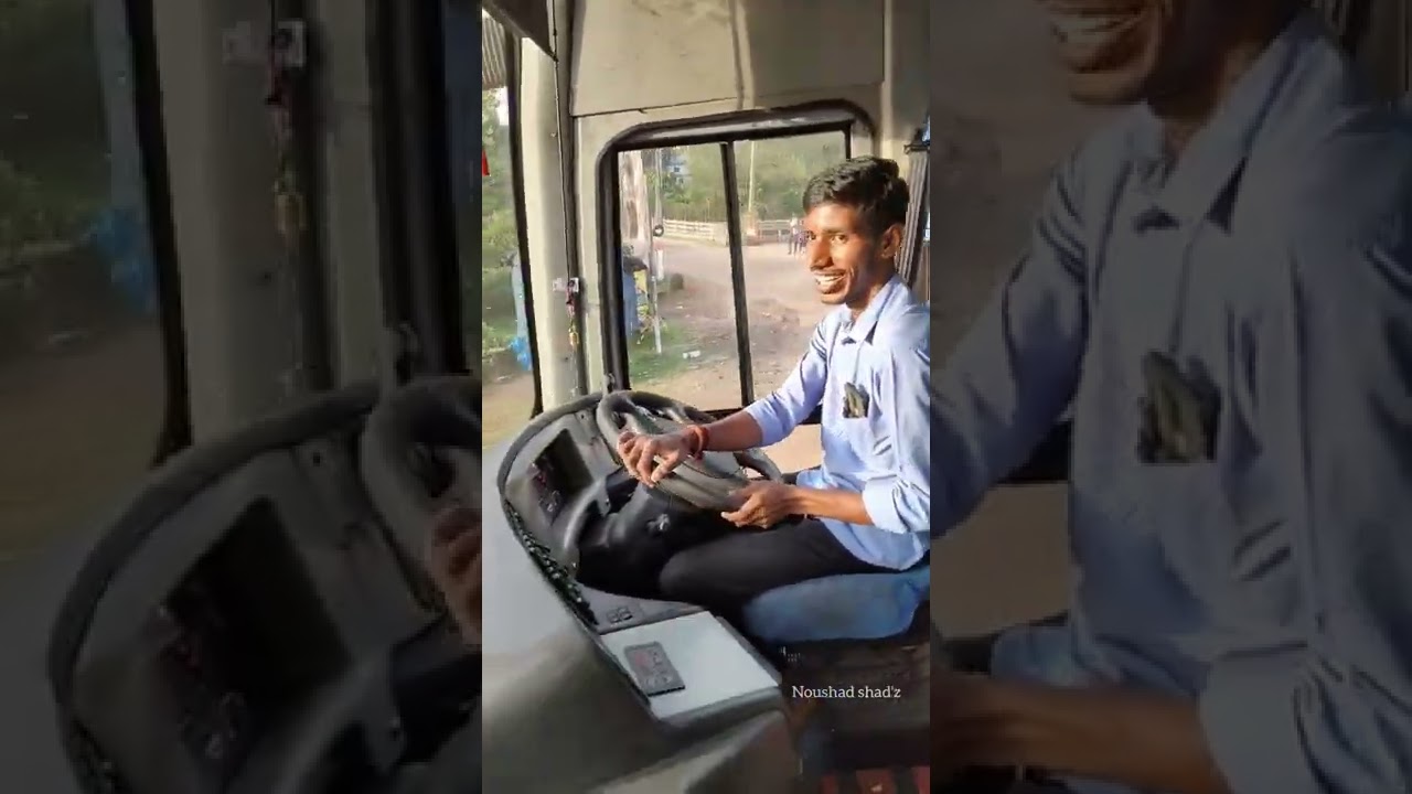 youngest SCANIA Bus driver in India!!! KSRTC SCNIA beautiful driving by ...