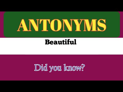 Antonyms words || Beautiful. - YouTube