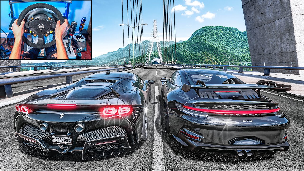 Ferrari SF90 Stradale & Porsche 911 GT3 992 - Forza Horizon 5 (Steering ...