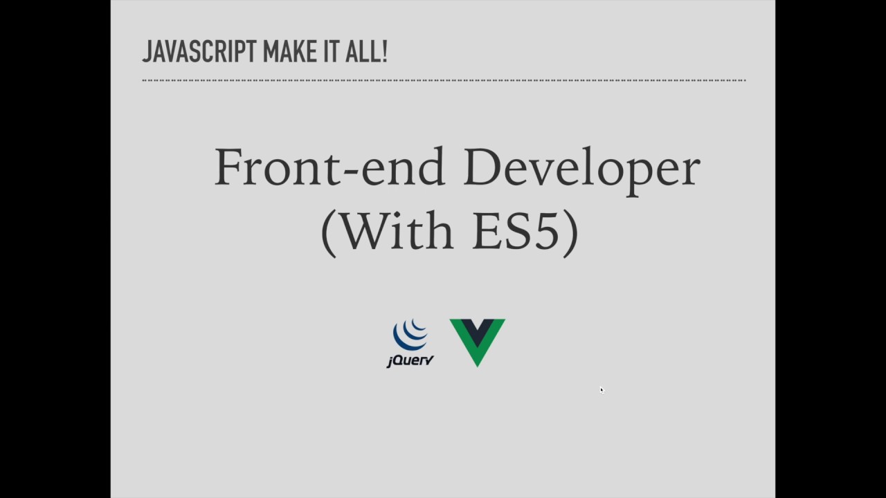 Javascript คืออะไร 7 : Front-End Developer กับ ES5 - YouTube
