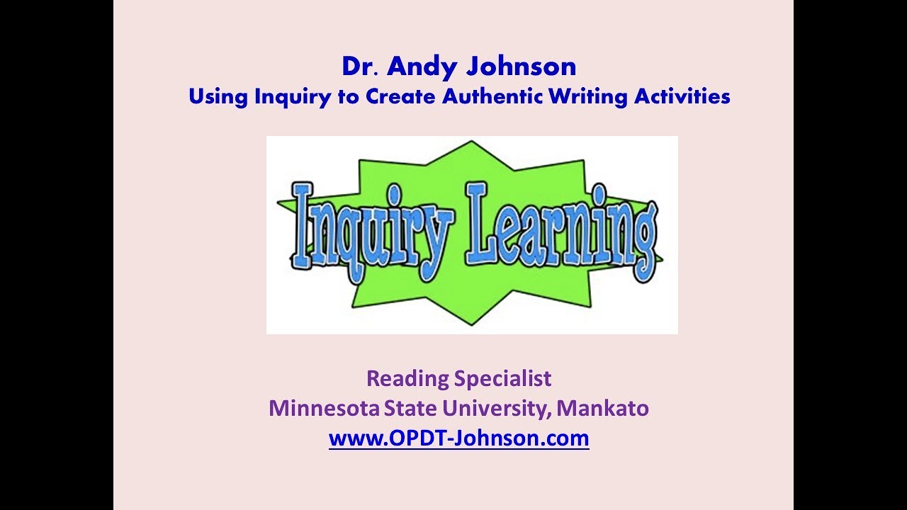 USING INQUIRY TO CREATE AUTHENTIC WRITING EXPERIENCES - YouTube