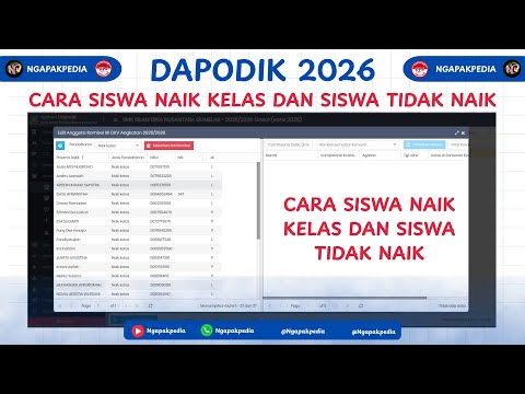 CARA MENAIKAN KELAS DAN TINGGAL KELAS SISWA DI DAPODIK 2026