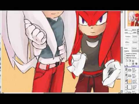 Speedpaint: Knuckles + OC Character - YouTube